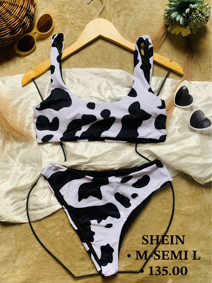 Cow Print Highwaist Bikini On Carousell
