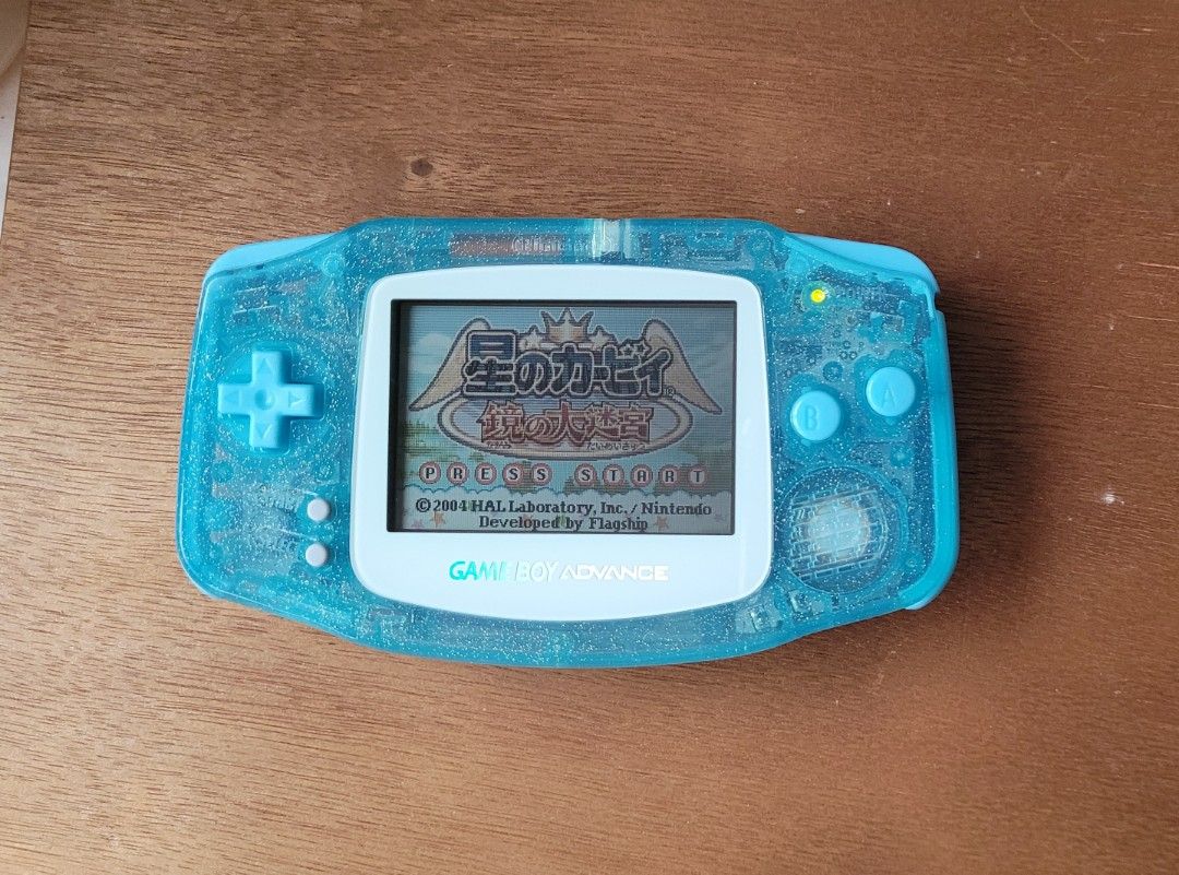 Crystal Blue Gameboy Advance GBA Nintendo Game Boy, Video Gaming, Video ...