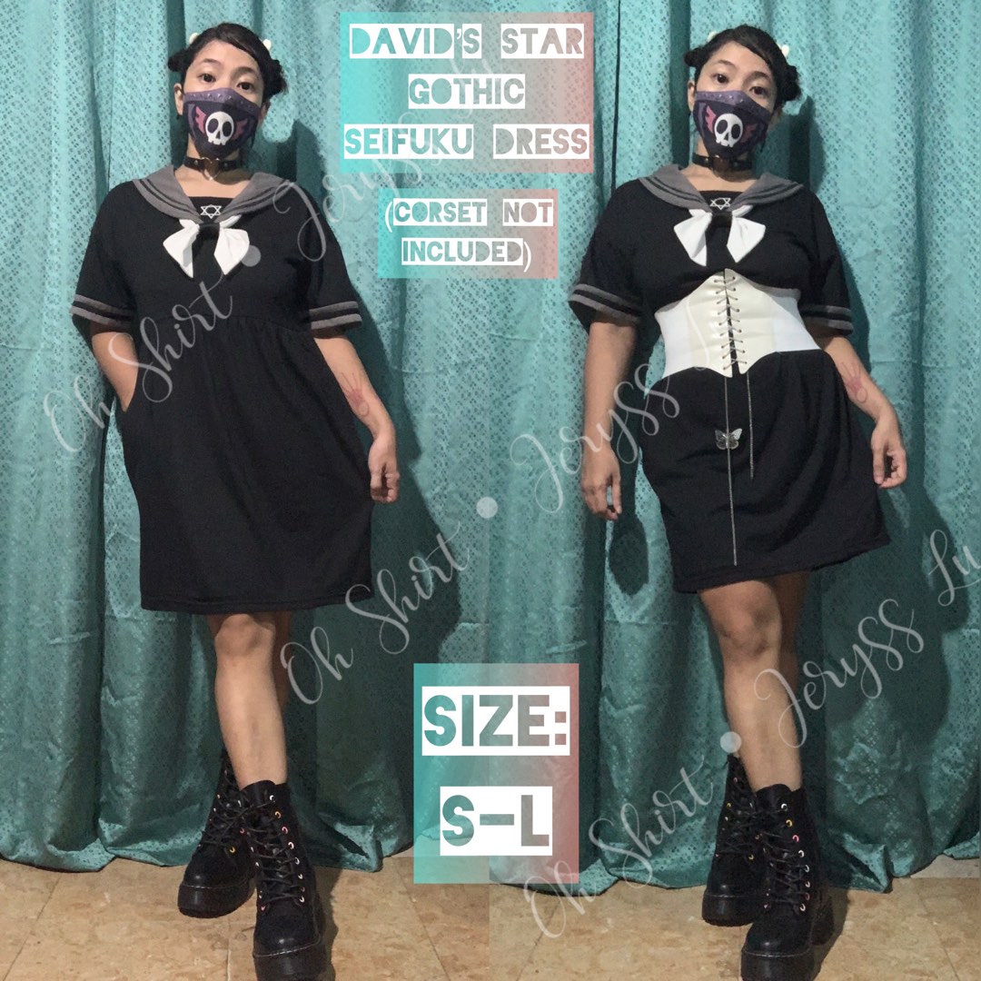 David’s Star Gothic Seifuku Japanese Uniform Sailor Dress on Carousell