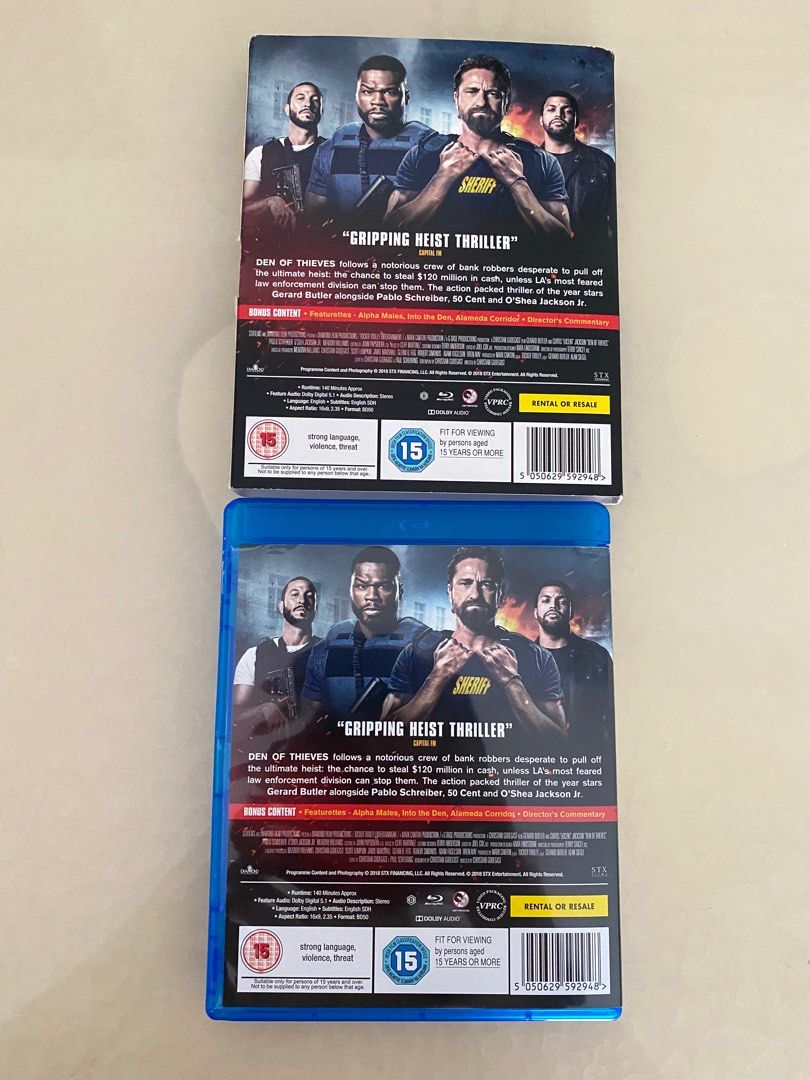 Den Of Thieves Blu Ray (Region B), Hobbies & Toys, Music & Media, CDs ...