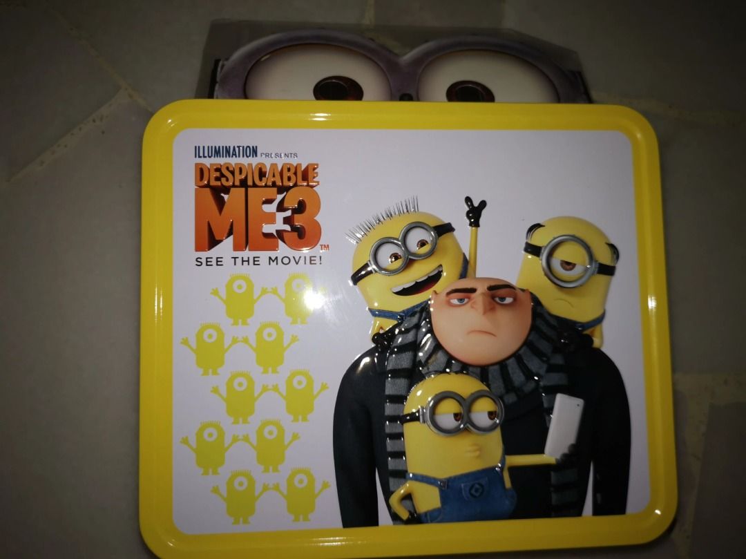 DESPICABLE ME MINIONS Lunch box with squishy toys, Hobbies & Toys, Toys ...