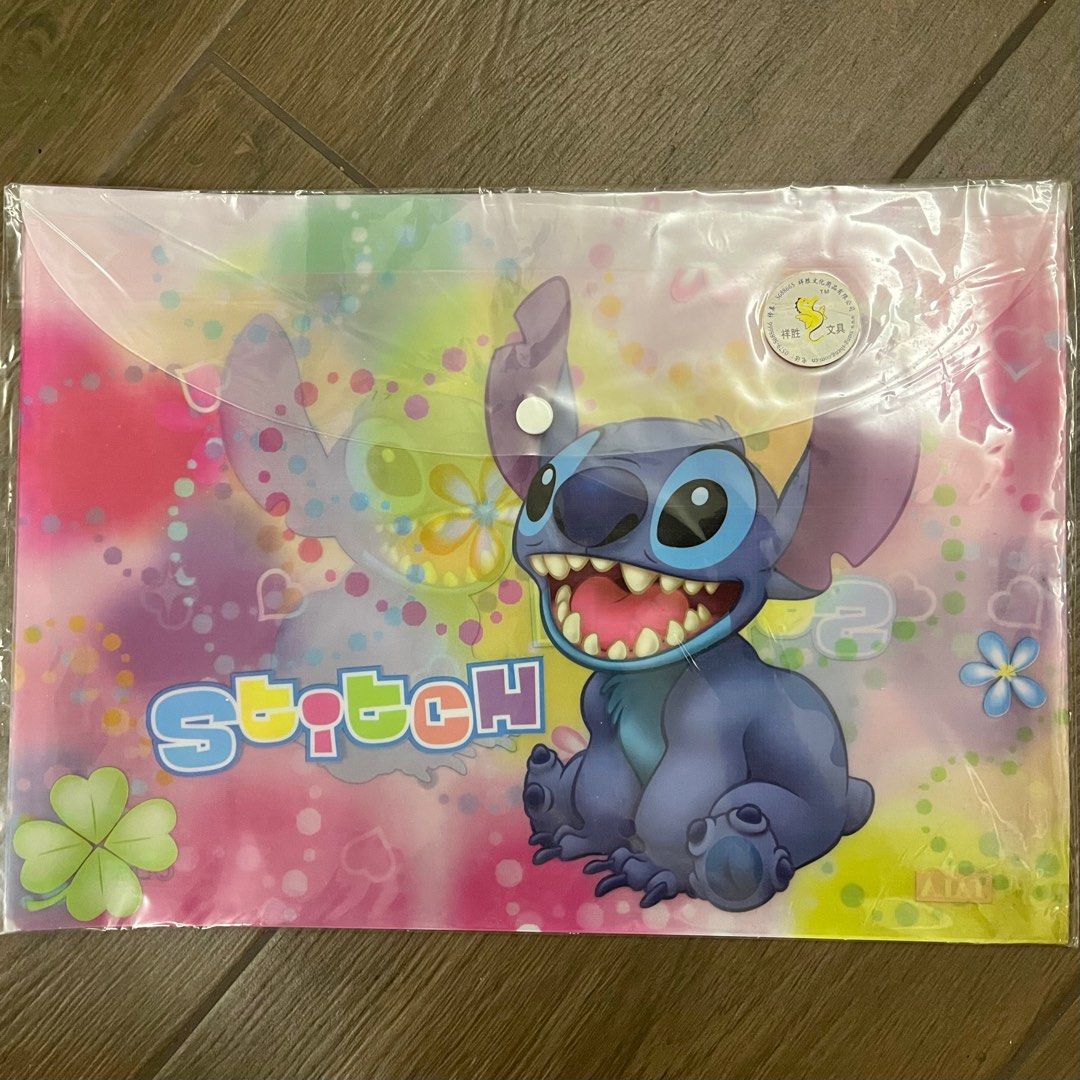 Disney Stitch A4 file, 興趣及遊戲, 手作＆自家設計, 文具 - Carousell