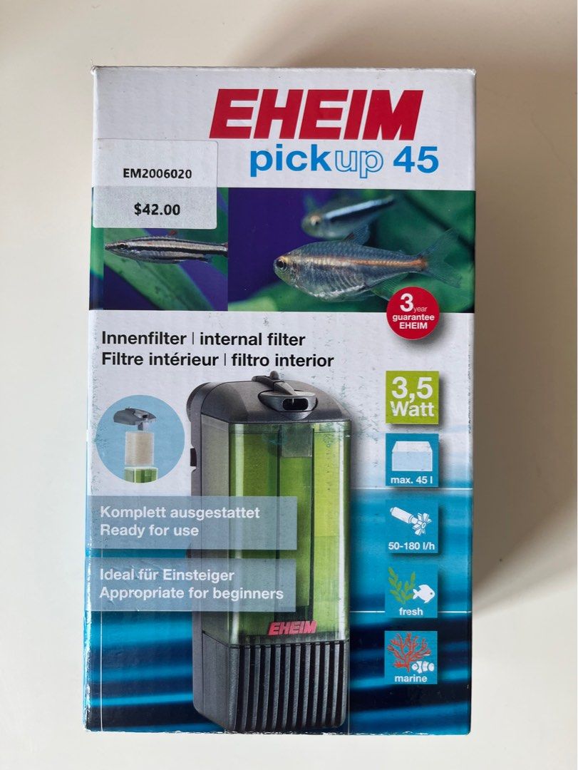 EHEIM pickup 45 internal filter, Pet Supplies, Homes & Other Pet Accessories on Carousell