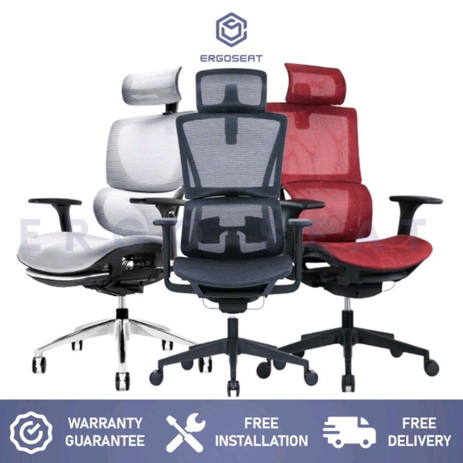 Ergonomic Office Chair Home Study, Furniture & Home Living, Furniture, Chairs on Carousell