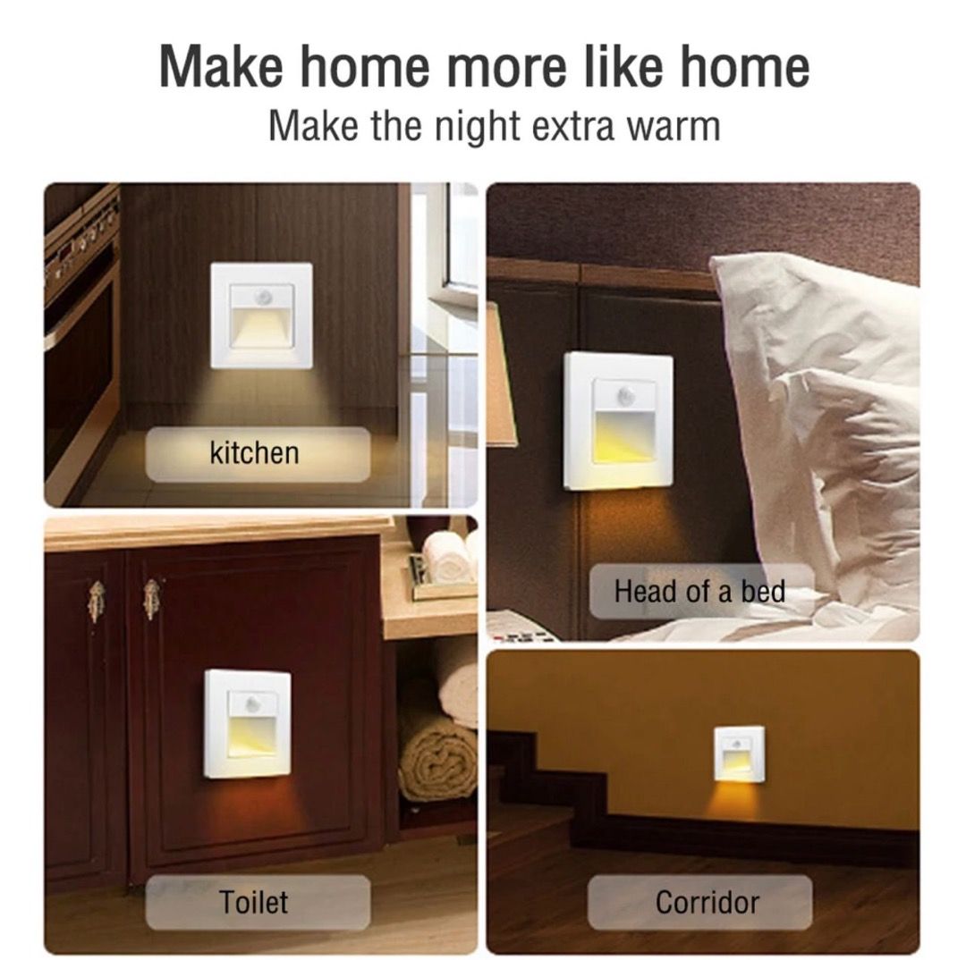 Floor Light Motion Sensor Infrared Step Light, Furniture & Home Living ...
