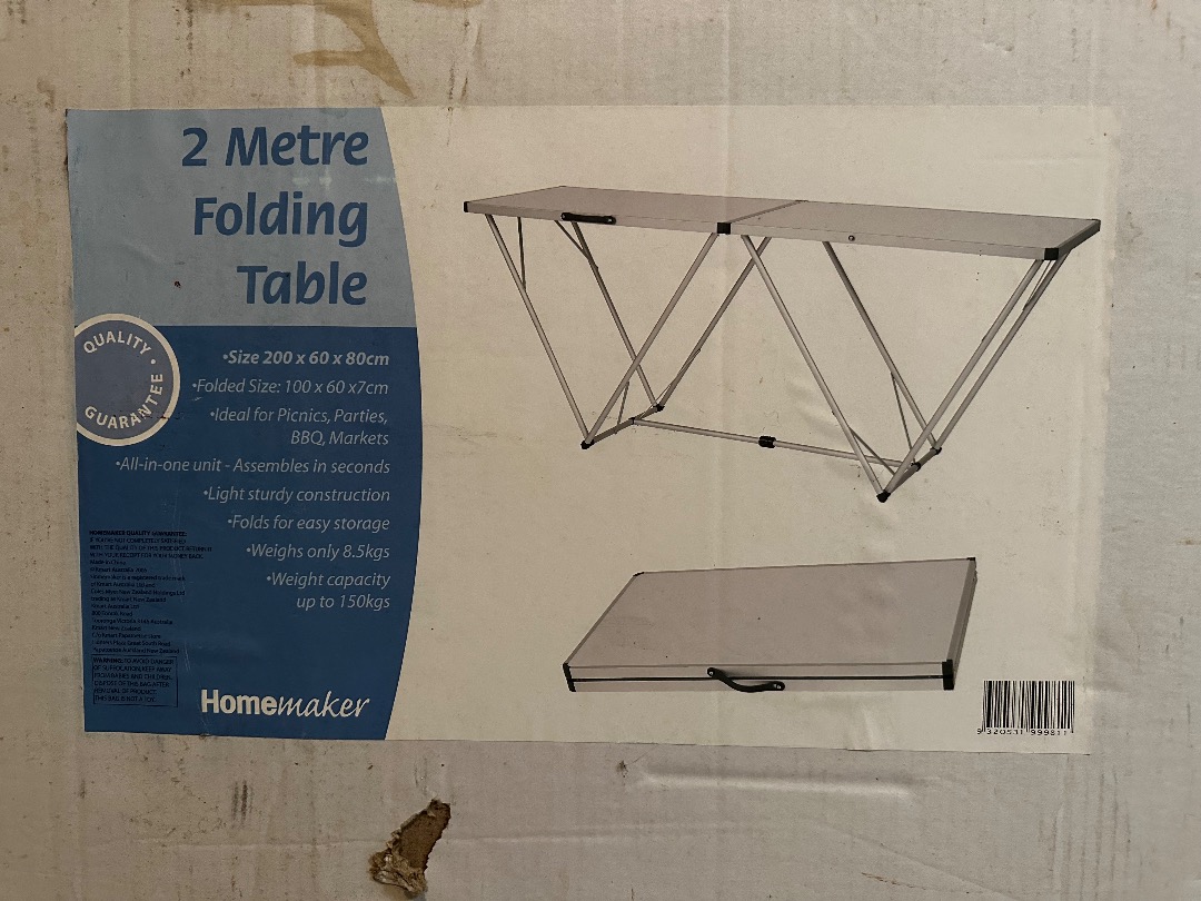 Foldable Table/ Market Stall Table/ Camping, Furniture & Home Living ...
