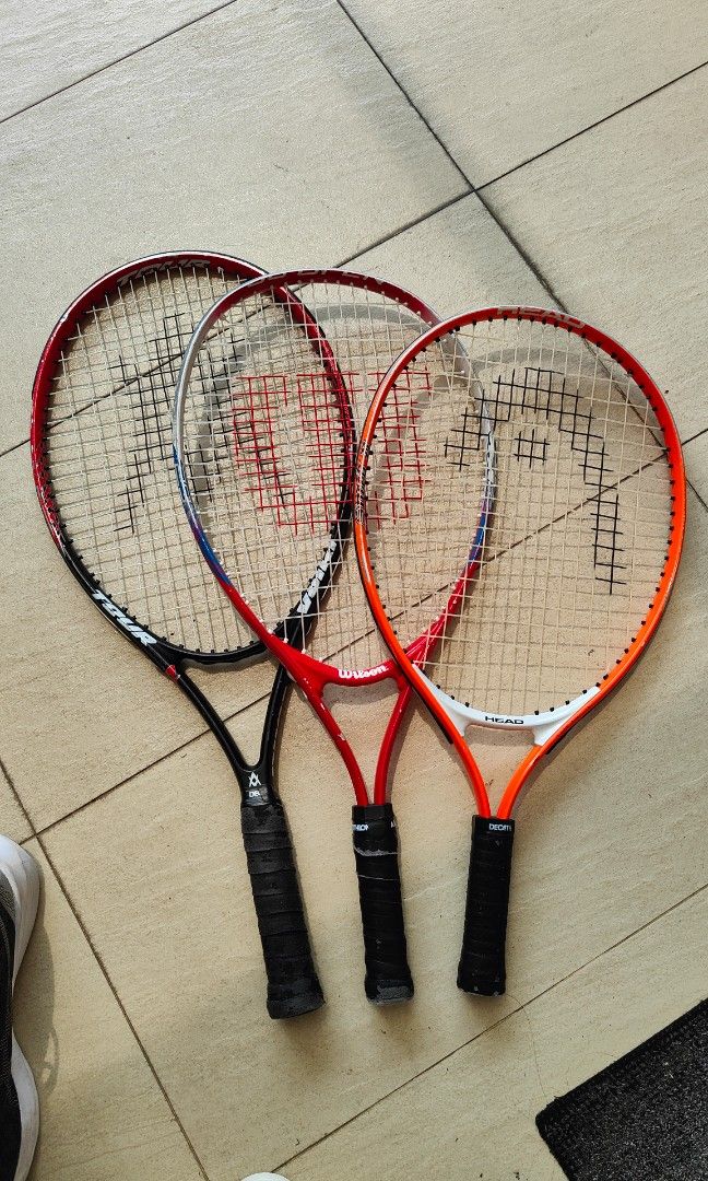 All 3 rackets. Very well used but usable, Sports Equipment, Sports ...