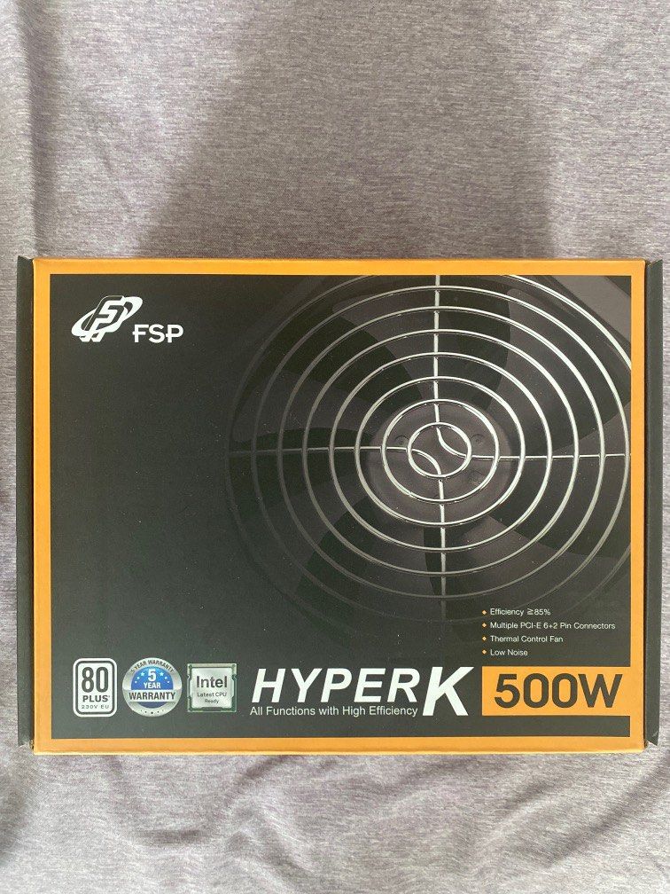 FSP Hyper K 500W 80 Plus 230V, Computers & Tech, Parts & Accessories ...