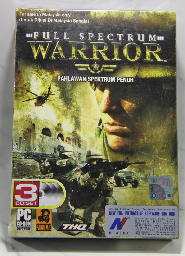 Full Spectrum Warrior PC CD-Rom SEALED, Video Gaming, Video Games ...