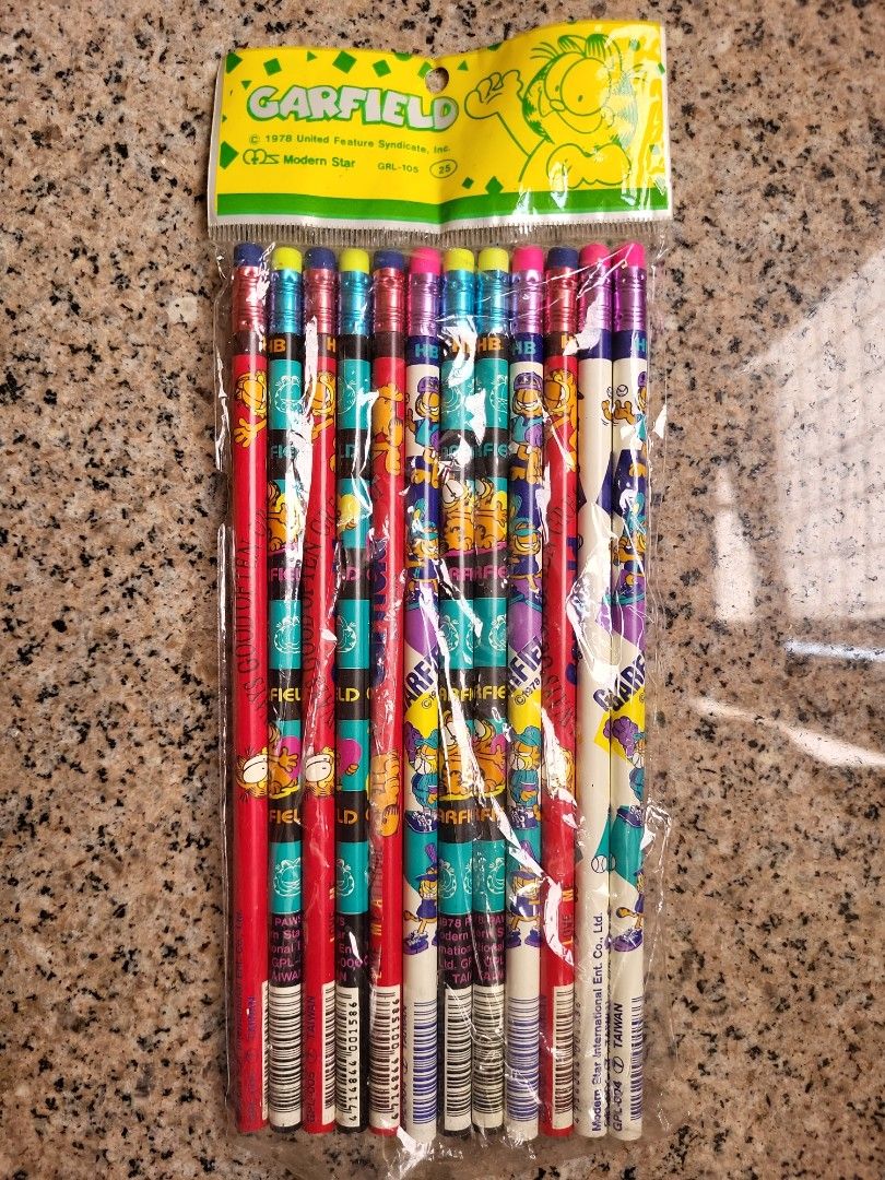 Garfield Pencil, 興趣及遊戲, 手作＆自家設計, 文具 - Carousell
