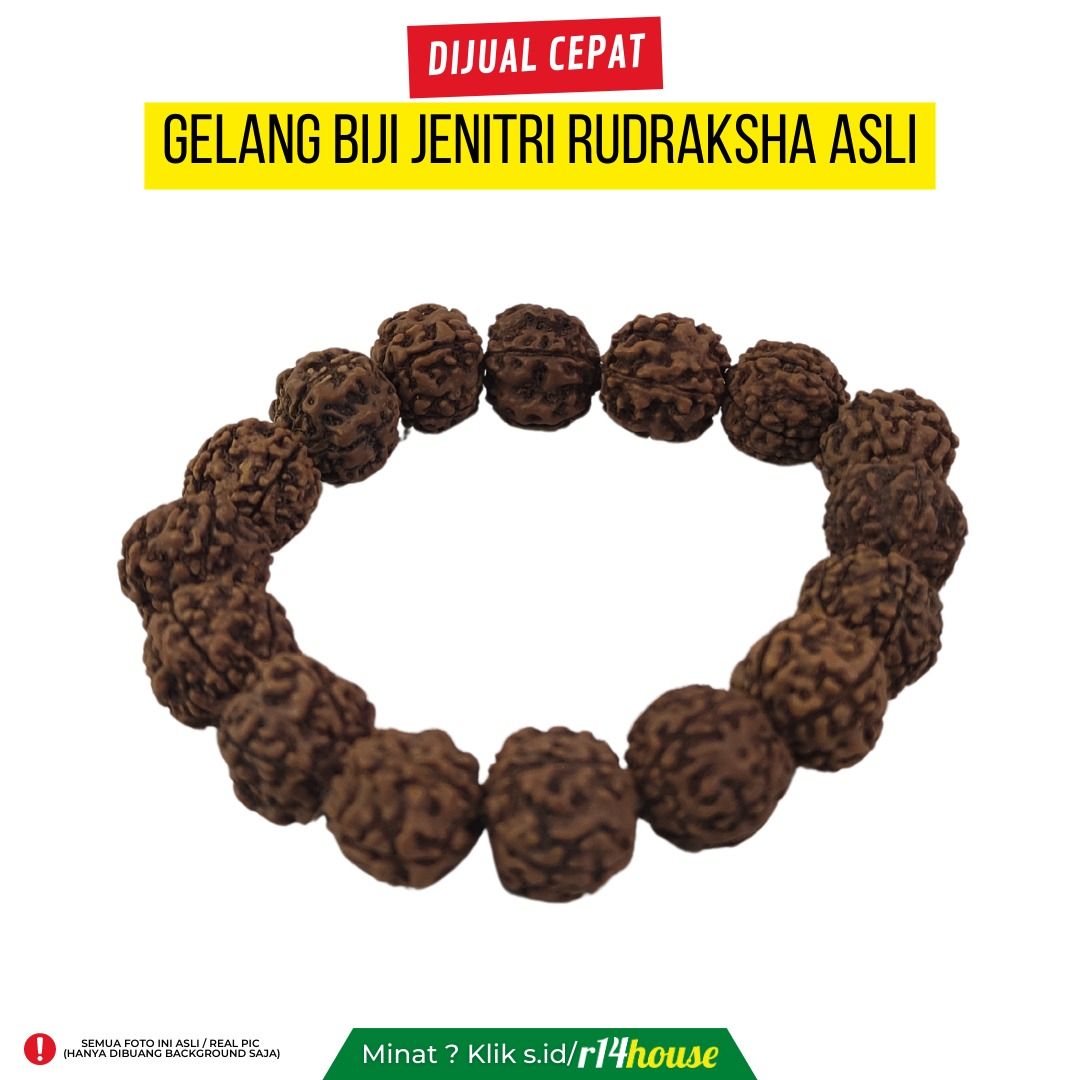 GELANG BIJI JENITRI RUDRAKSHA ASLI, Desain & Kerajinan Tangan, Barang ...