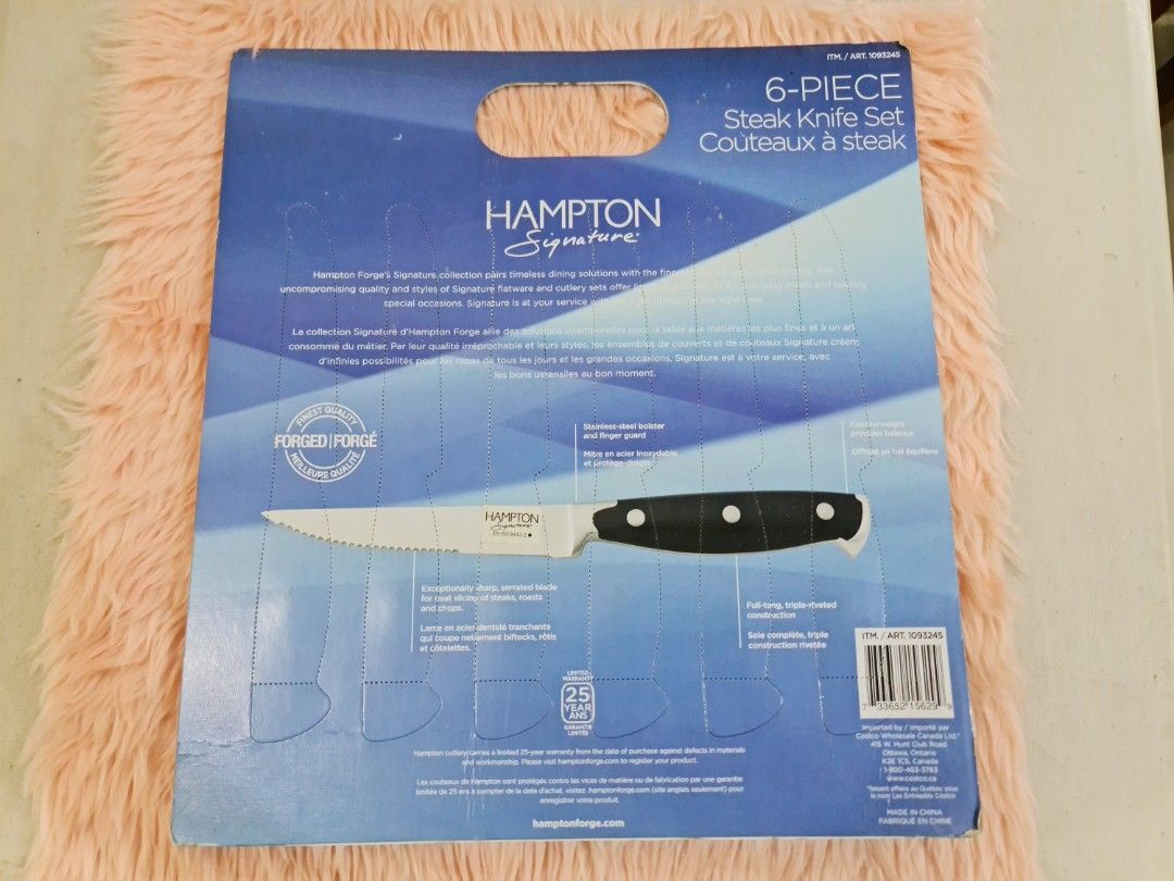 Hampton Signature 6-Piece Steak Knife Set, Furniture & Home Living ...