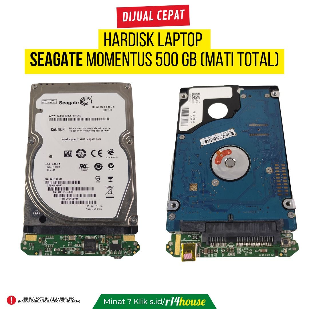 HARDISK LAPTOP SEAGATE MOMENTUS 500 GB (MATI TOTAL), Elektronik, Lainnya di Carousell