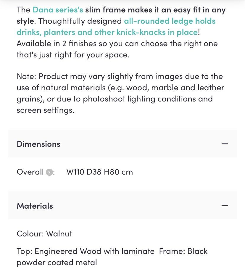 HipVan Dana Console Display Entryway Table (Walnut), Furniture & Home Living, Furniture, Tables ...