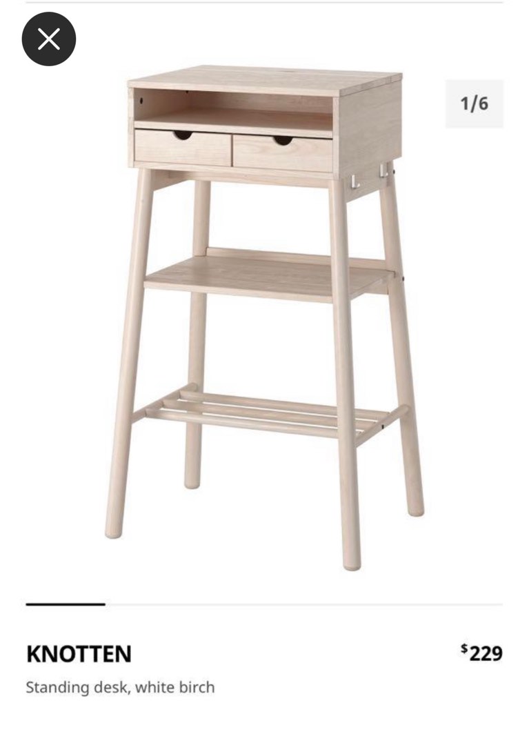 IKEA Knotten Stand Desk, Furniture & Home Living, Furniture, Tables ...