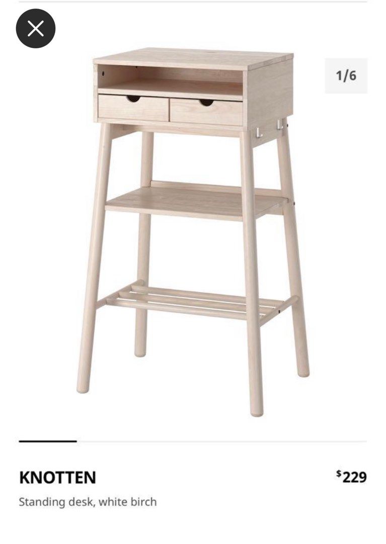 IKEA Knotten Stand Desk, Furniture & Home Living, Furniture, Tables ...