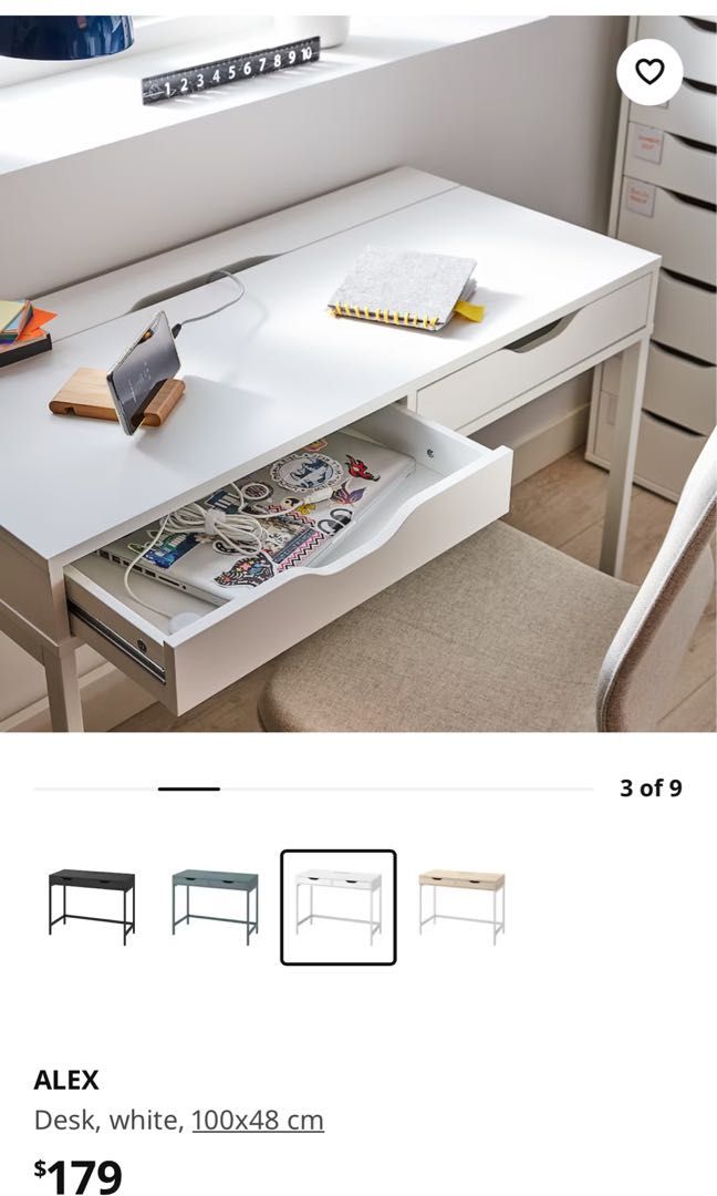 IKEA Study Table, Furniture & Home Living, Furniture, Tables & Sets on ...