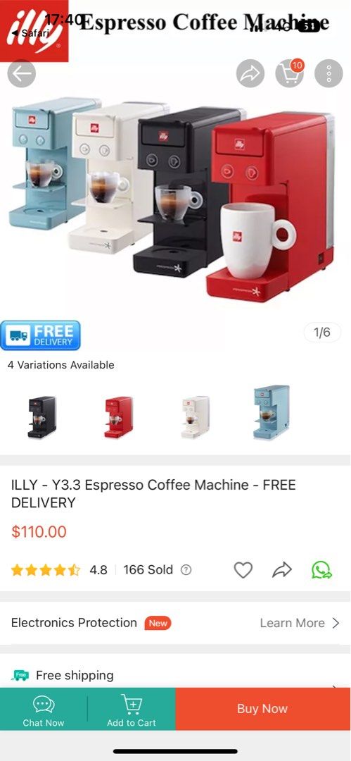 Illy Capsule Coffee Machine (White), TV & Home Appliances, Kitchen ...