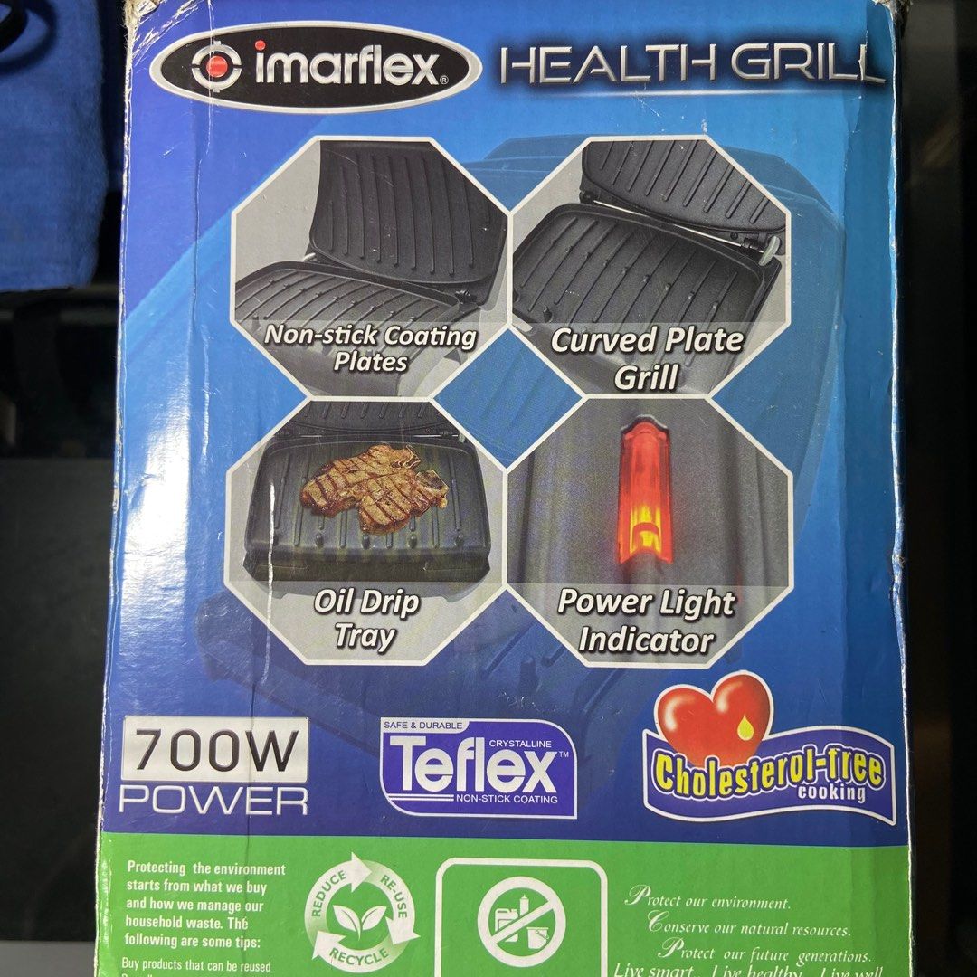 IMARFLEX HEALTH GRILL, TV & Home Appliances, Kitchen Appliances, BBQ, Grills & Hotpots on Carousell