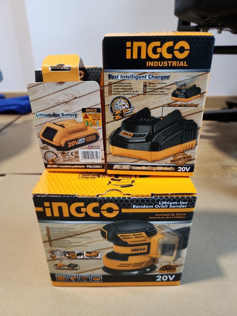 INGCO Random Orbit Sander 20V, Furniture & Home Living, Home ...