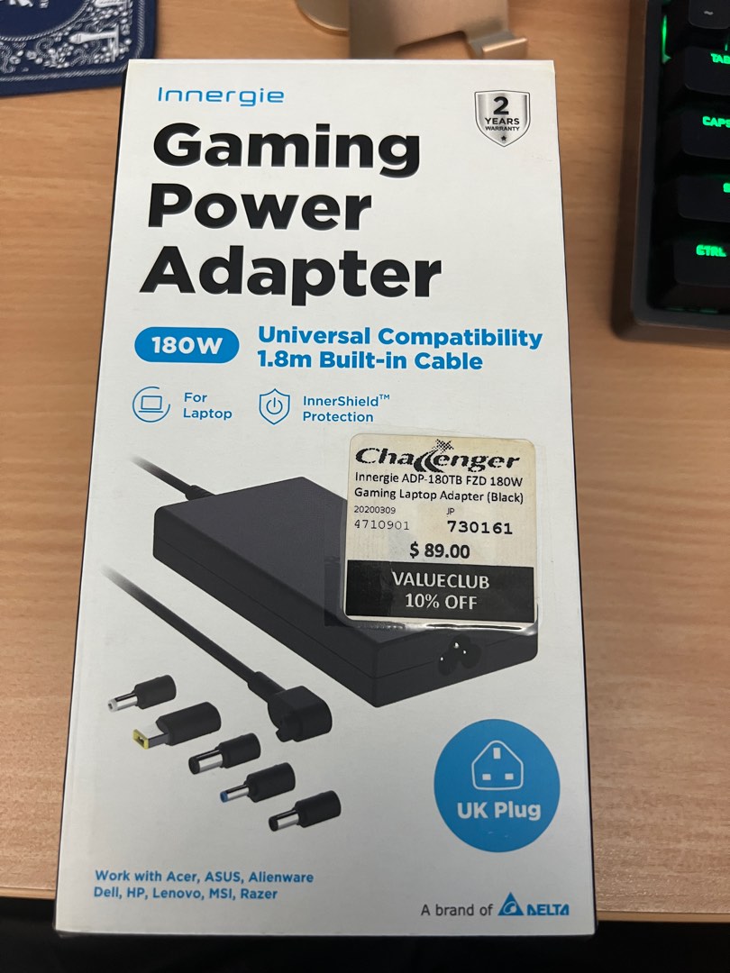 Innergie 180W Gaming Power Adapter, Computers & Tech, Parts ...