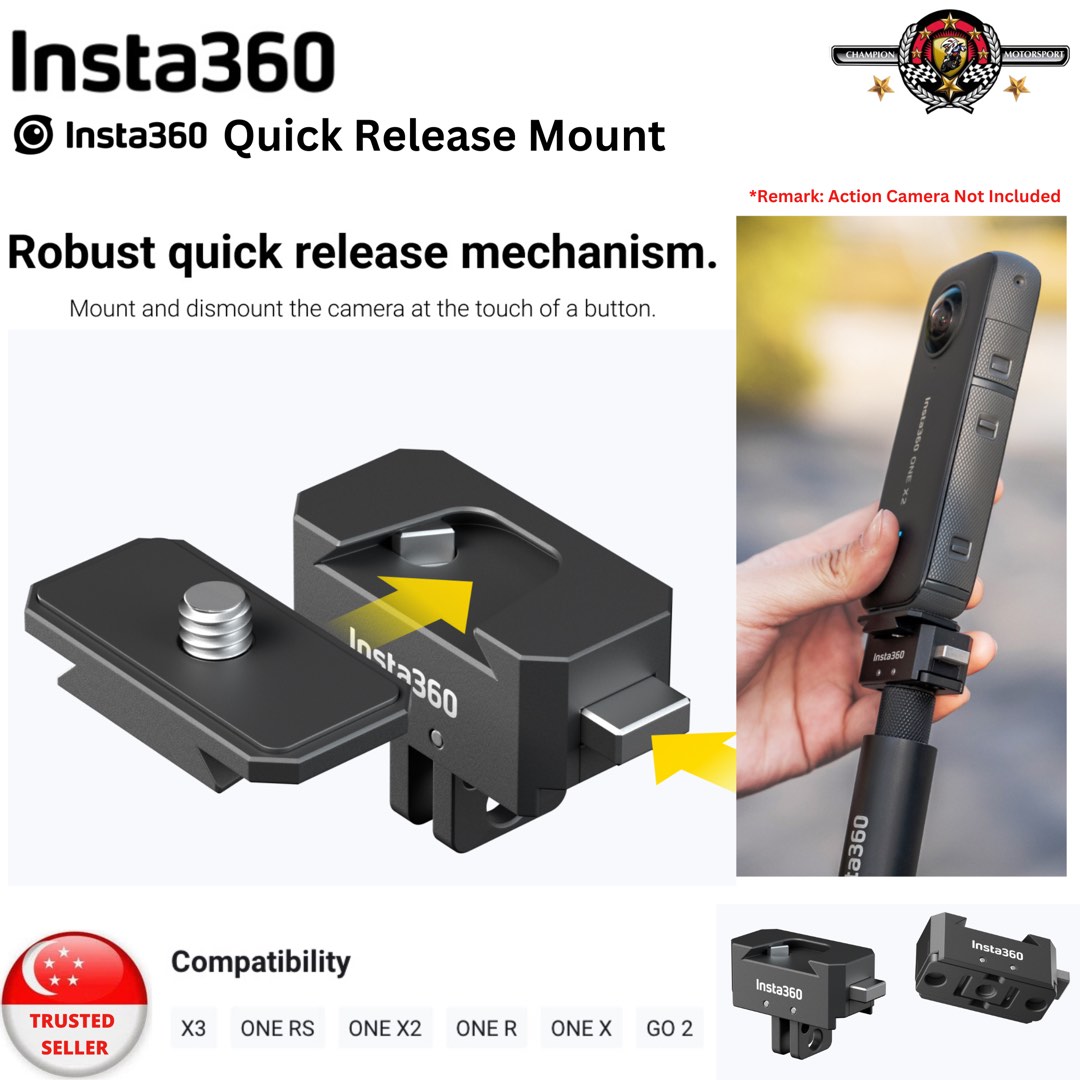 Insta360 Quick Release Mount, Photography, Photography Accessories ...