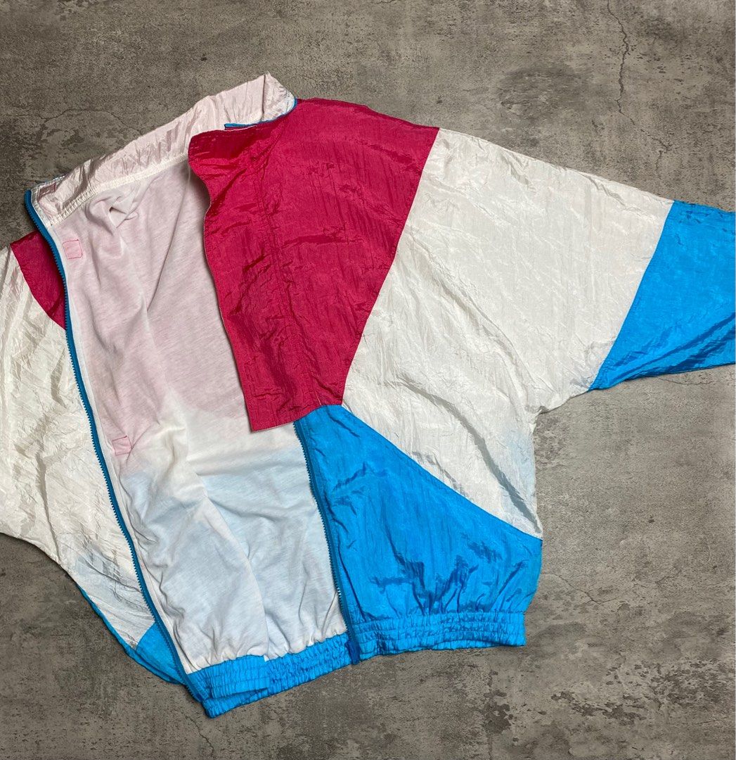 Jaket Vintage colorblock, Fesyen Pria, Pakaian , Baju Luaran di Carousell