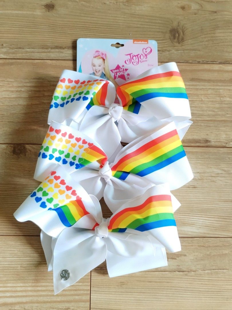 Jojo Siwa Rainbow Oversized Bow, Babies & Kids, Babies & Kids Fashion ...
