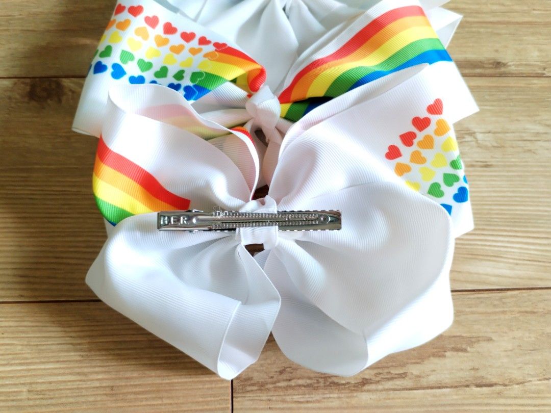 Jojo Siwa Rainbow Oversized Bow, Babies & Kids, Babies & Kids Fashion ...