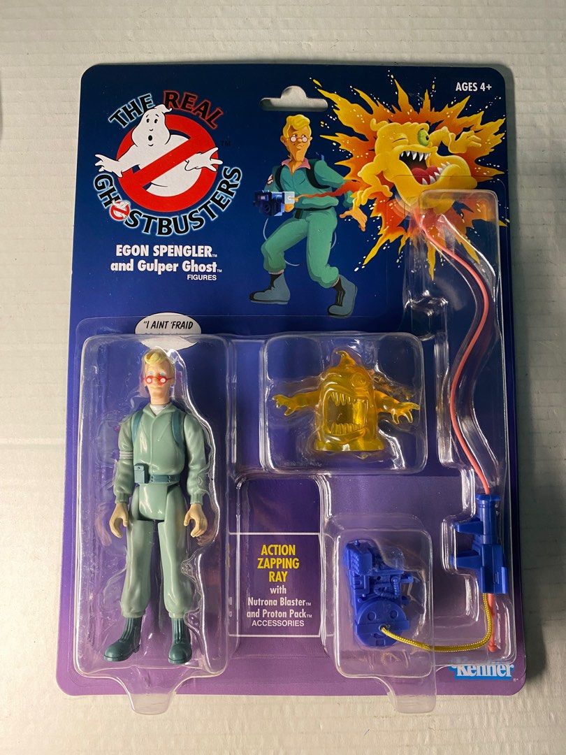 Kenner reissue classic Ghostbusters Ray Stantz & wrapper ghost with ...
