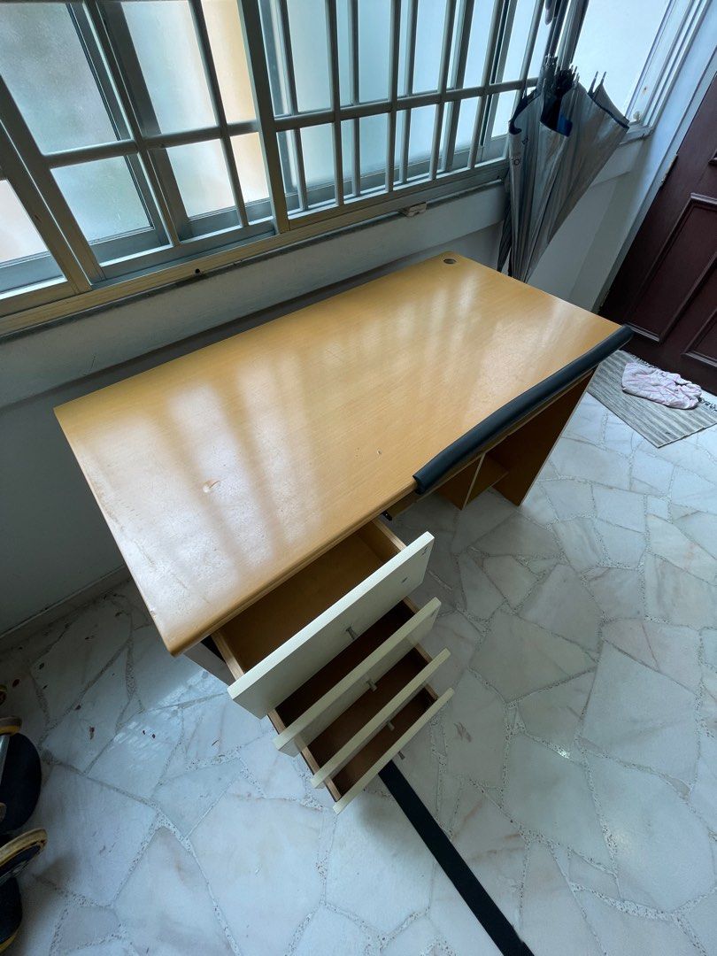 Free Laminated Wood Study Table, Furniture & Home Living, Furniture ...