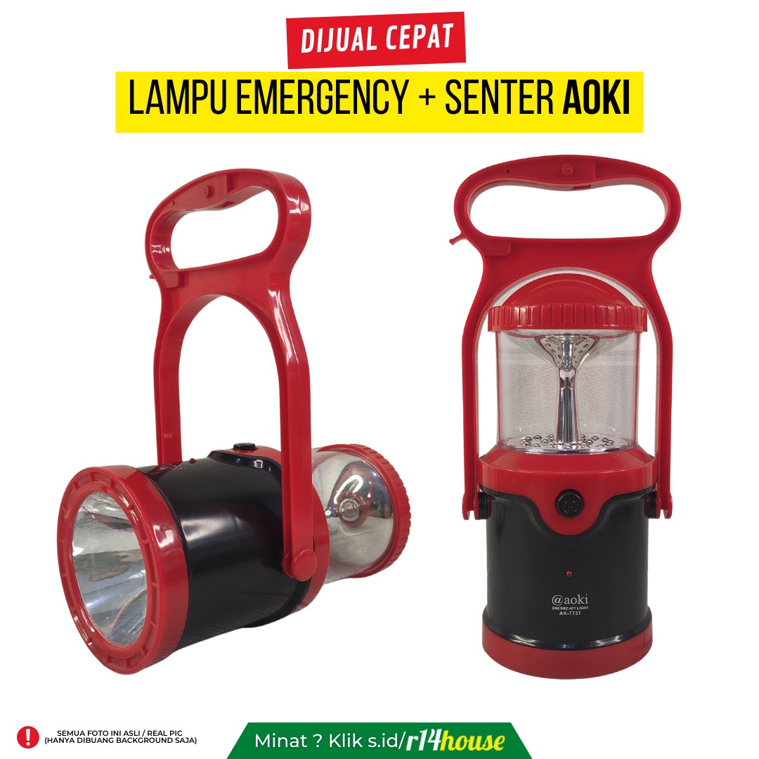 LAMPU EMERGENCY + SENTER AOKI, Perabotan Rumah di Carousell