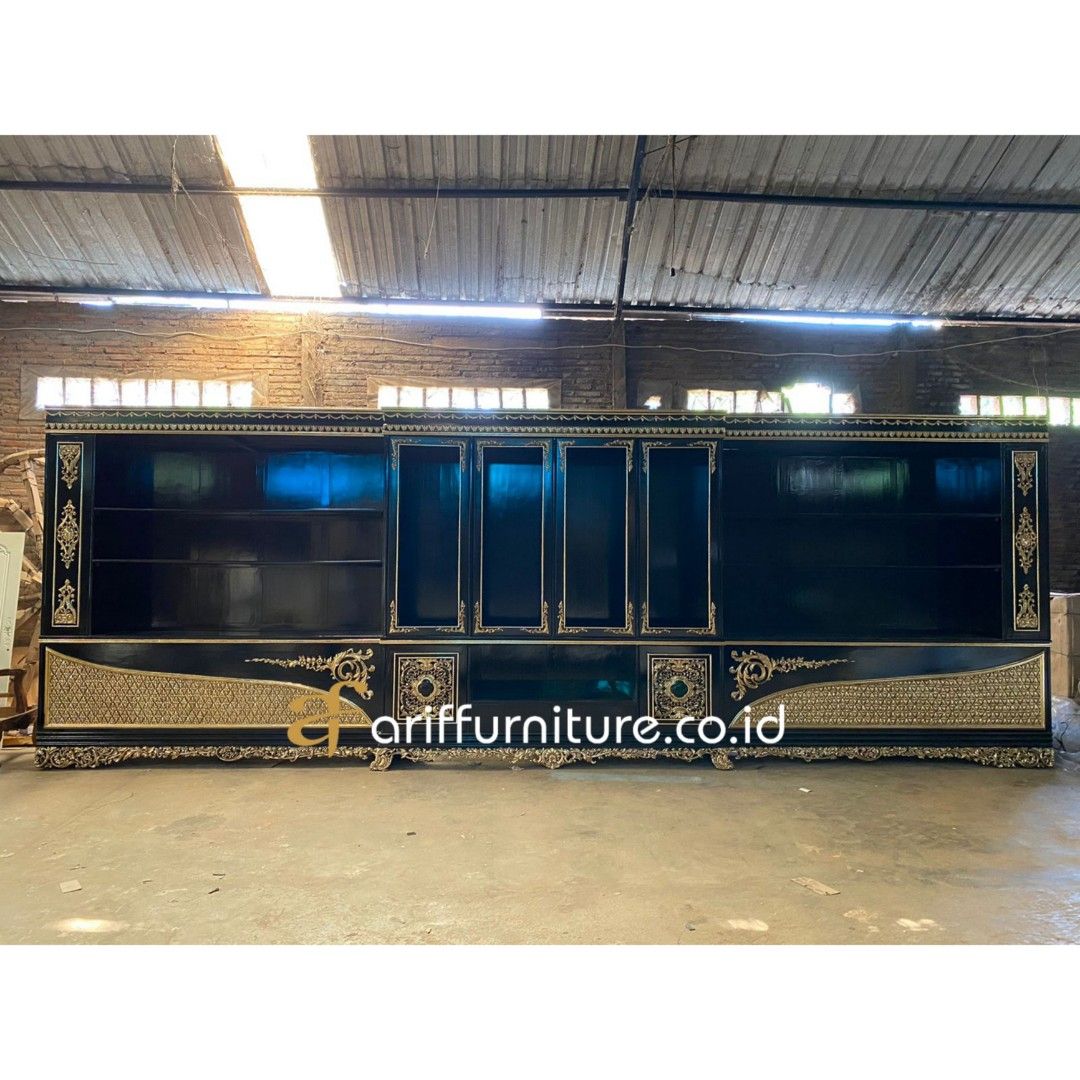 Lemari Rak Buku Serbaguna Susun Ukir Kayu Custom, Perabotan Rumah di ...