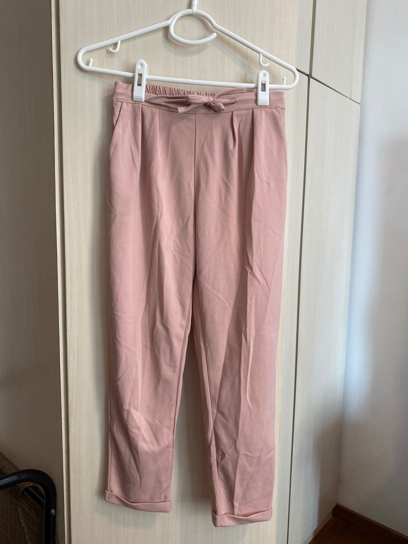 Light Pink Pants, Women's Fashion, Bottoms, Other Bottoms on Carousell
