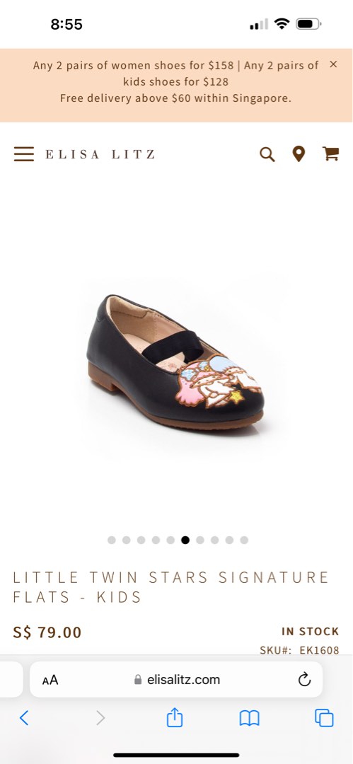 Little Twin stars signature flat Elisa Litz, Babies & Kids, Babies ...