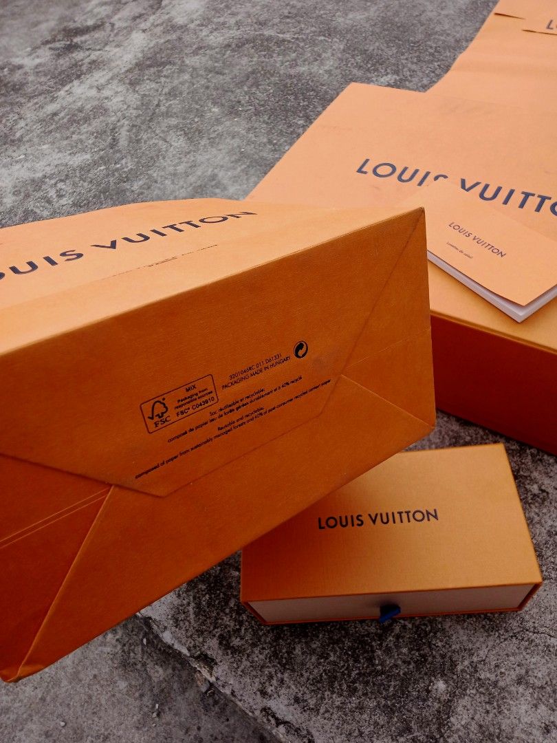 Loius Vuitton box with 3 paper bag LV on Carousell
