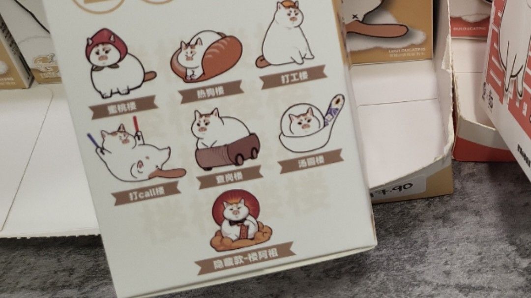 Lou lou xiao zhu mi fat cat blind box S2, Hobbies & Toys, Toys & Games ...
