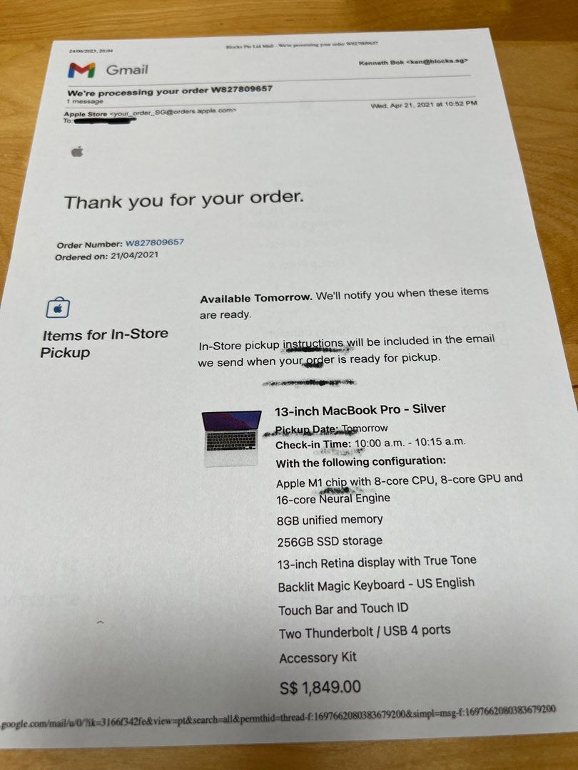 Macbook Pro 13" 2020 M1 Applecare 2024, Computers & Tech, Laptops ...