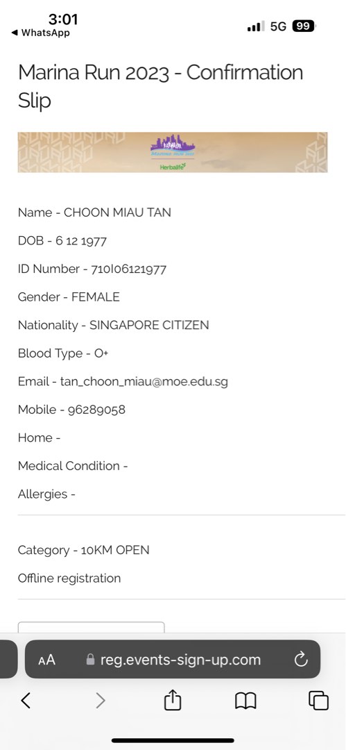 Marina Run Female 10 km, Tickets & Vouchers, Event Tickets on Carousell