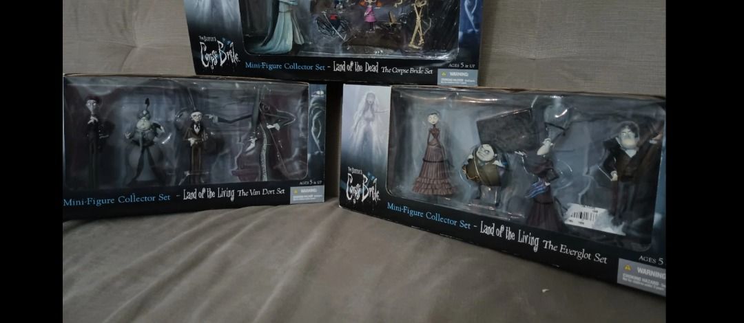 Mcfarlane toys CORPSE BRIDE mini FIGURES boxset. TIMM BURTON JOHNNY ...