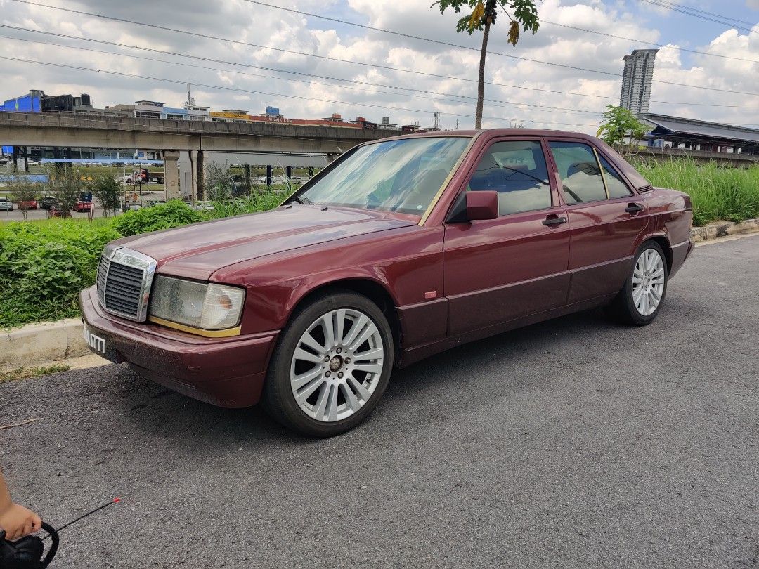 Mercedes 190E W201 Auto Red Interior, Cars, Cars for Sale on Carousell