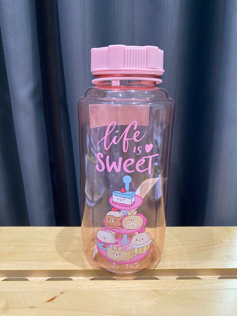 Miniso Pink Life is Sweet water bottle, Furniture & Home Living ...