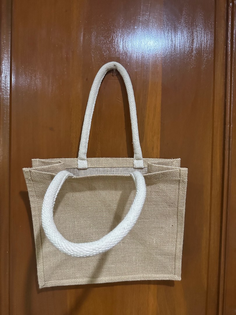 Muji jute bag in small, Women's Fashion, Bags & Wallets, Tote Bags on ...