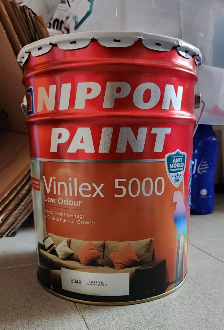 Nippon Paint Vinelex 5000 20L White, Furniture & Home Living, Home ...