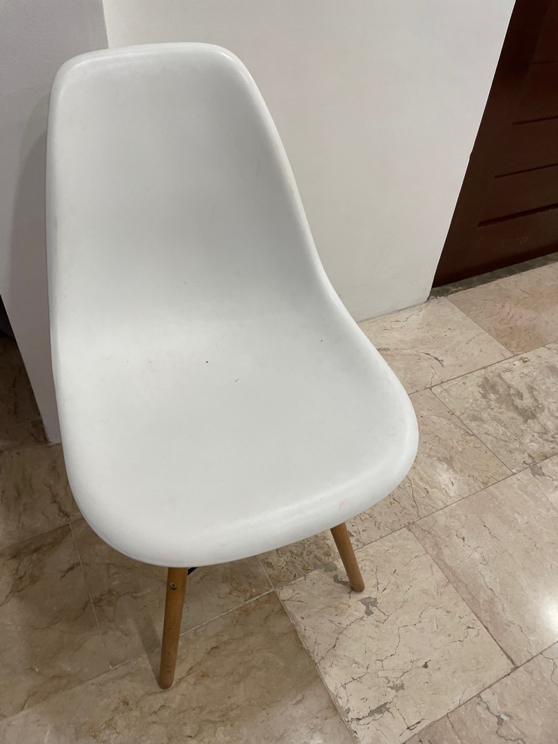 Nordic white chair, Furniture & Home Living, Furniture, Chairs on Carousell