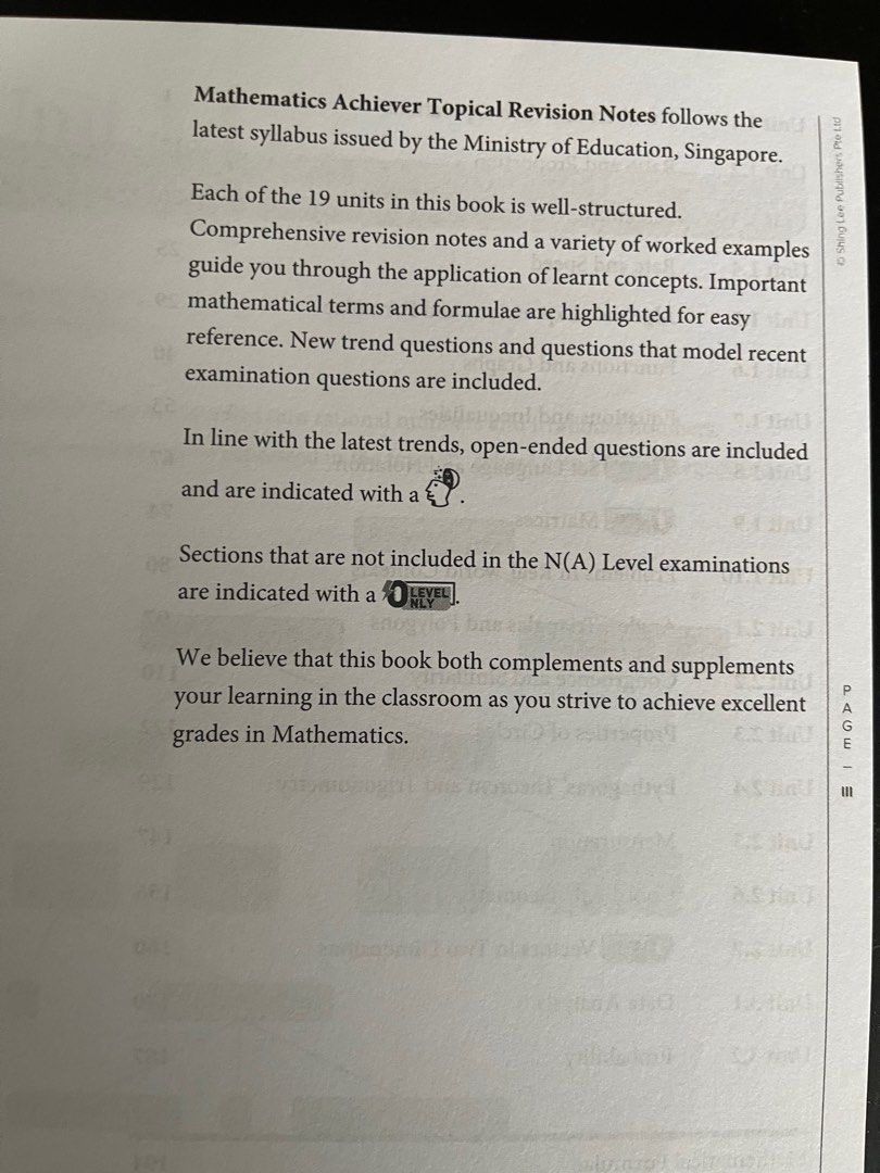O Level Mathematics Achiever Topical Revision Notes, Hobbies & Toys ...