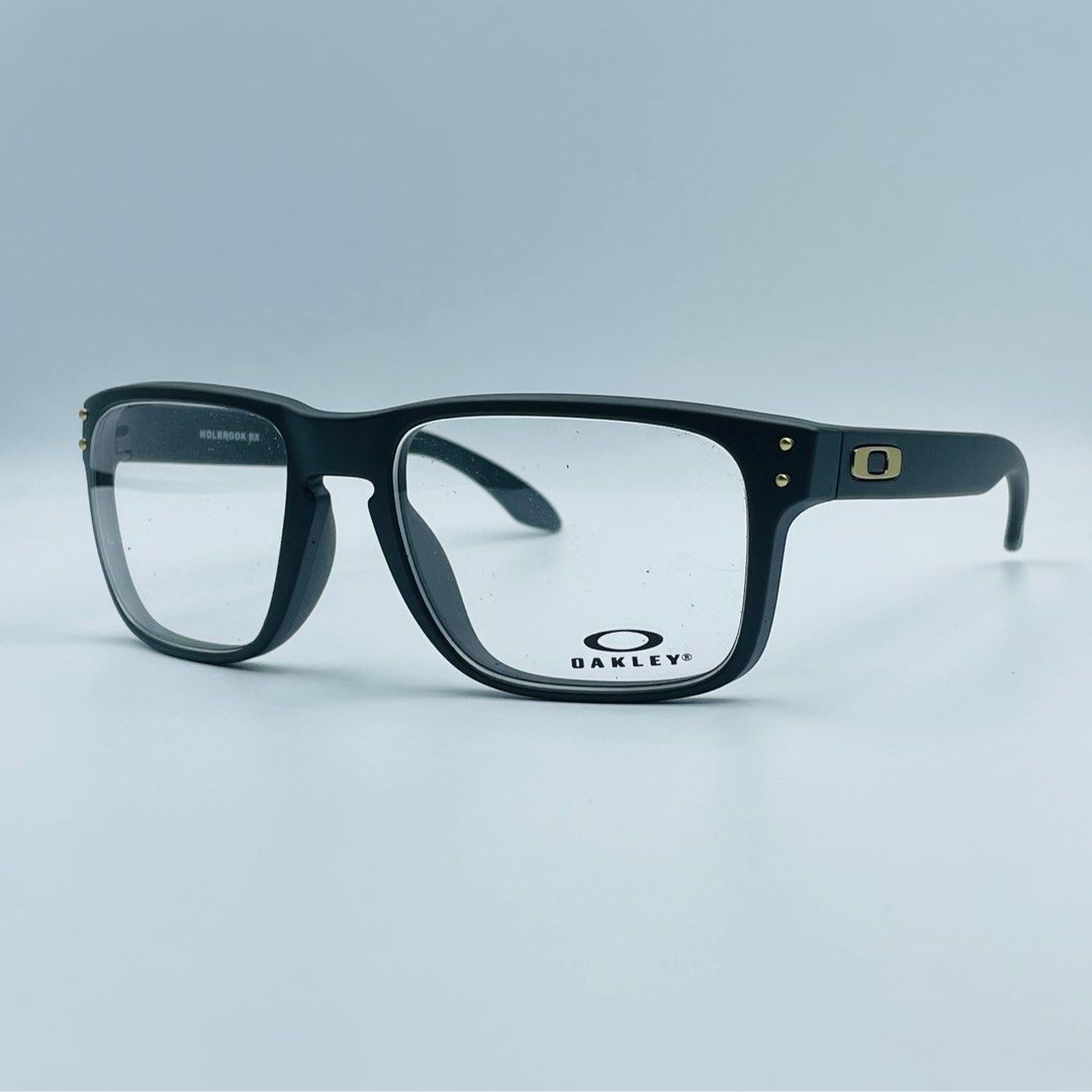 Oakley Holbrook RX Satin Black Gold 54, Men's Fashion, Watches ...