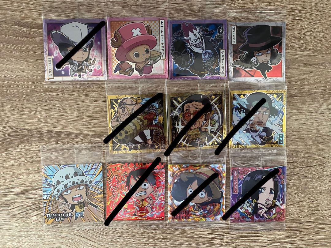 one piece / op wafer stickers [robin chopper moria rob lucci queen law ...