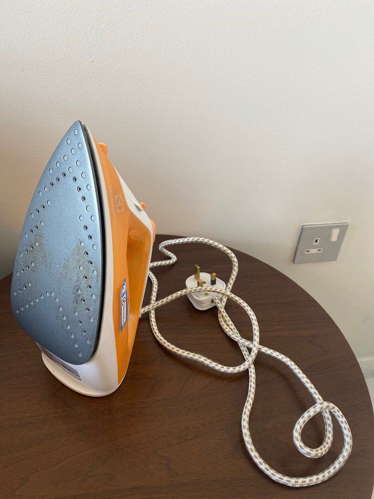 Orange Electrolux iron, TV & Home Appliances, Irons & Steamers on Carousell