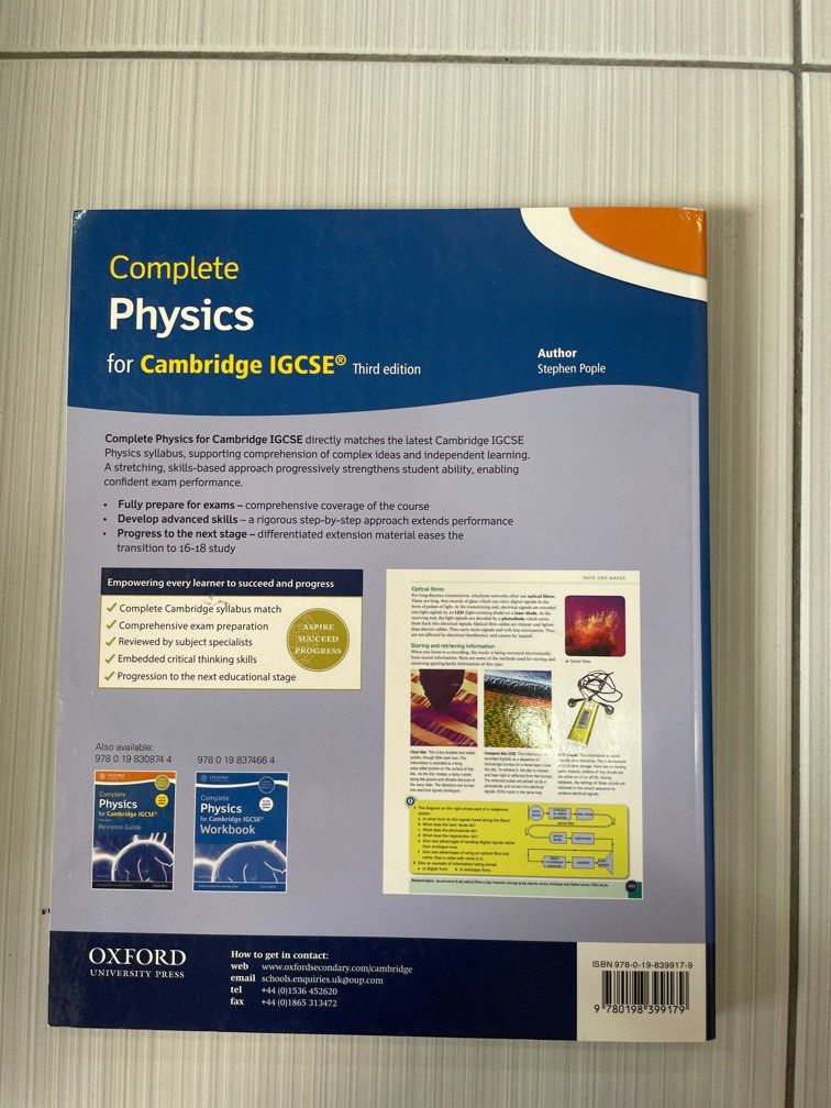 Oxford Complete Physics for Cambridge IGCSE Third Edition, Hobbies & Toys, Books & Magazines ...